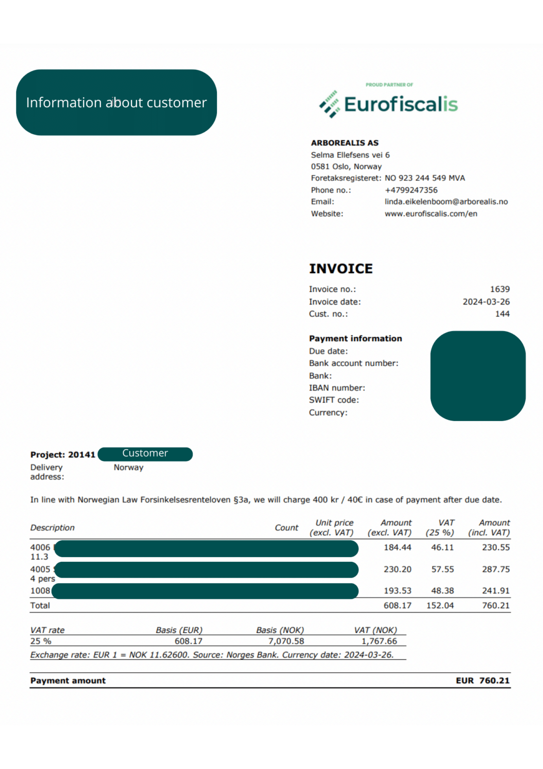 Invoice Requirements Norway | Eurofiscalis International