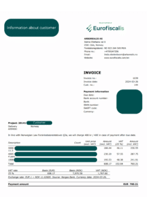 Invoice Requirements Norway | Eurofiscalis International